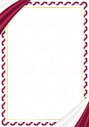 Qatar National Color Border Royalty Free Vector Image