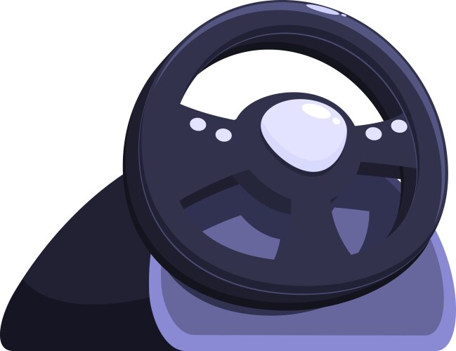 Racing simulator steering wheel with force Vector Image
