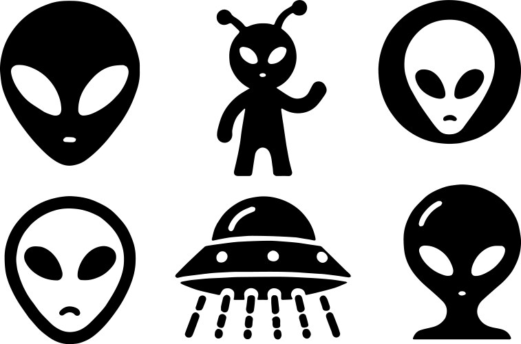 Alien Silhouette Vector Images (over 8,500)