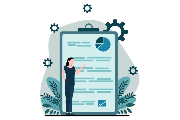 Business flat design Royalty Free Vector Image