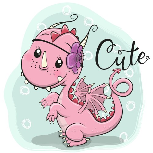Cute dragon with sun glasses Royalty Free Vector Image
