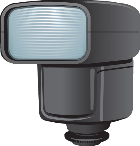 Camera with flash Royalty Free Vector Image - VectorStock