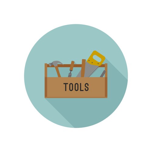 Engineer tools box isolate Royalty Free Vector Image