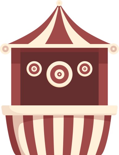 Colorful vintage carnival booth cartoon Royalty Free Vector