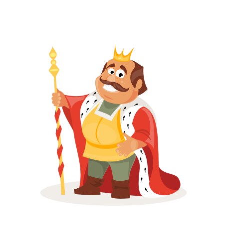 King cartoon fantasy character Royalty Free Vector Image