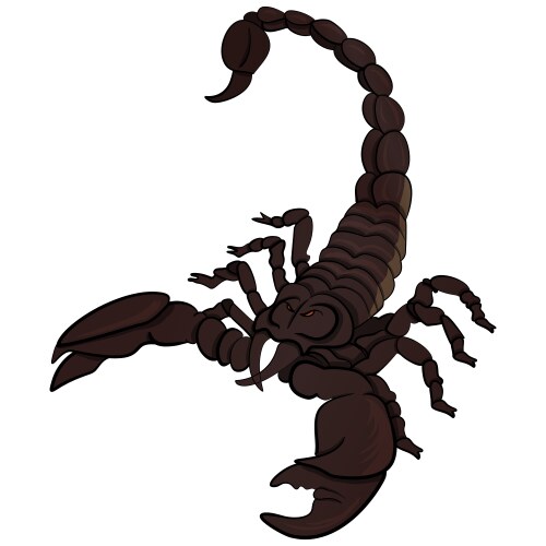 Cartoon happy scorpion Royalty Free Vector Image