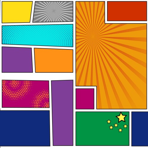 Color comics book cover vertical backdrop Vector Image