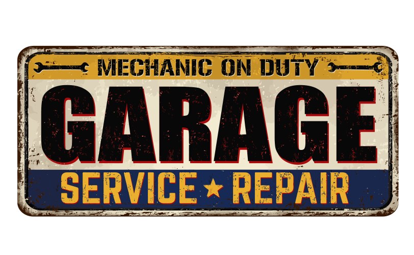 Barber shop vintage rusty metal sign Royalty Free Vector