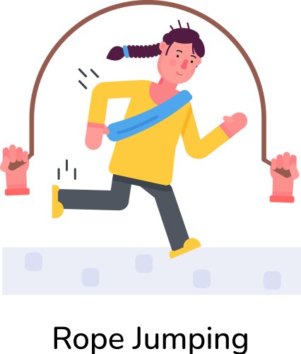 Gymnast rope Royalty Free Vector Image - VectorStock