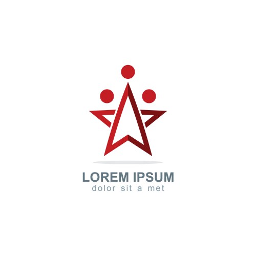 Teamwork icon business concept team work logo Vector Image