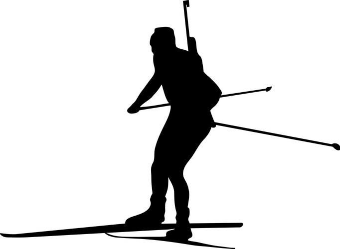 Biathlon challenge banner Royalty Free Vector Image