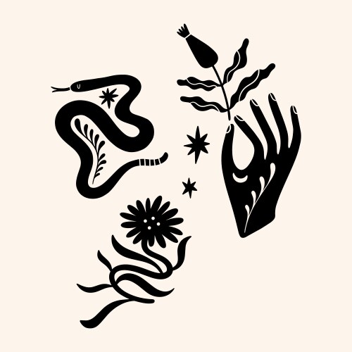 Snake Minimalist Vector Images (over 600)