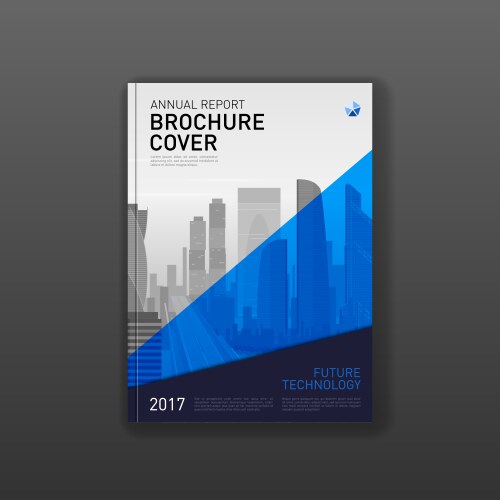 Brochure cover design template for construction Vector Image