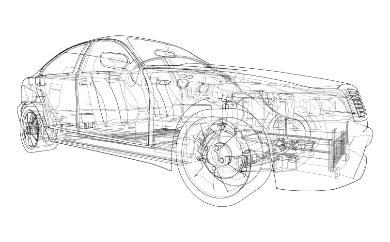 Chassis selection car isometric icon Royalty Free Vector