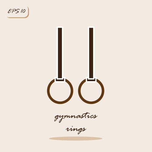 Gymnastic rings icon concept Royalty Free Vector Image