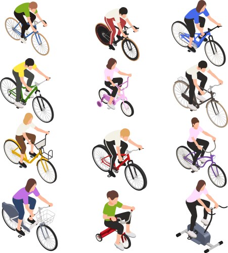 Bicycle set Royalty Free Vector Image - VectorStock