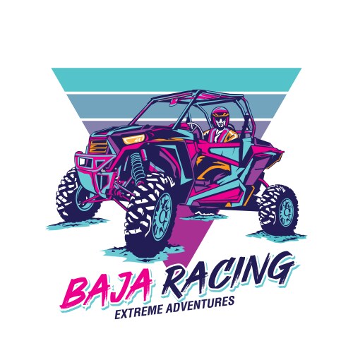 Buggy car adventure logo Royalty Free Vector Image