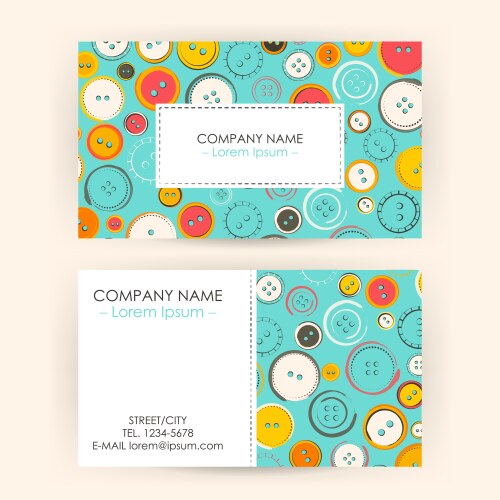 Hand drawn sewing elements card template Vector Image