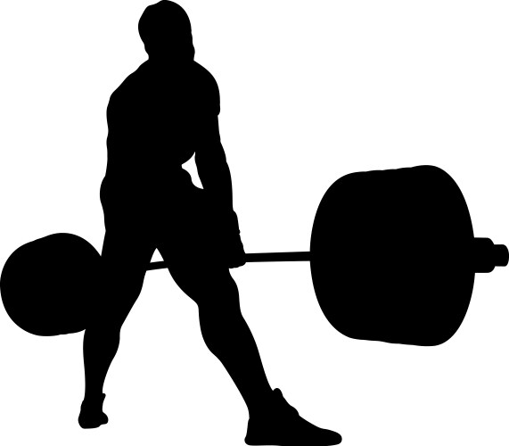 Deadlift powerlifting competition athlete Vector Image