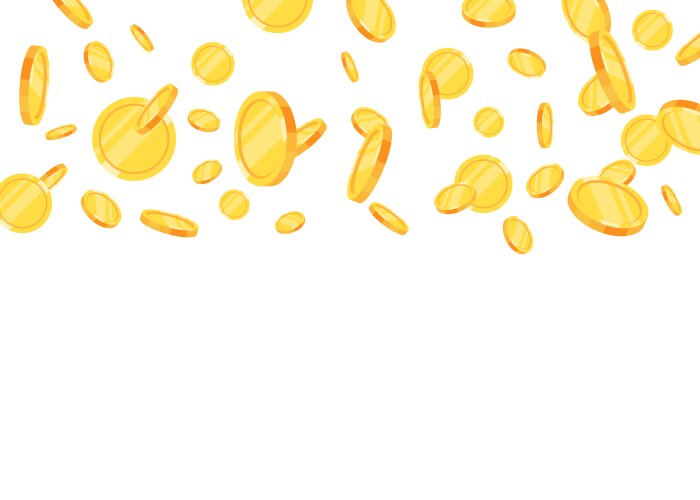 Flying gold coins Royalty Free Vector Image - VectorStock