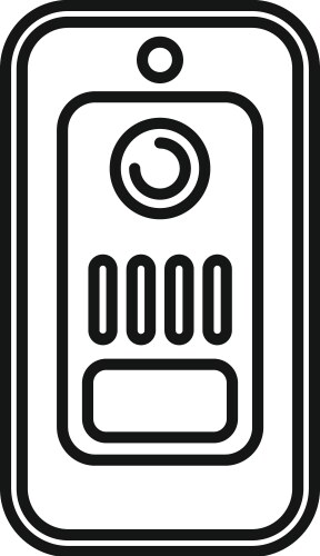 Intercom system providing security Royalty Free Vector Image