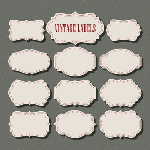 Vintage label frames old frame shapes decorative Vector Image