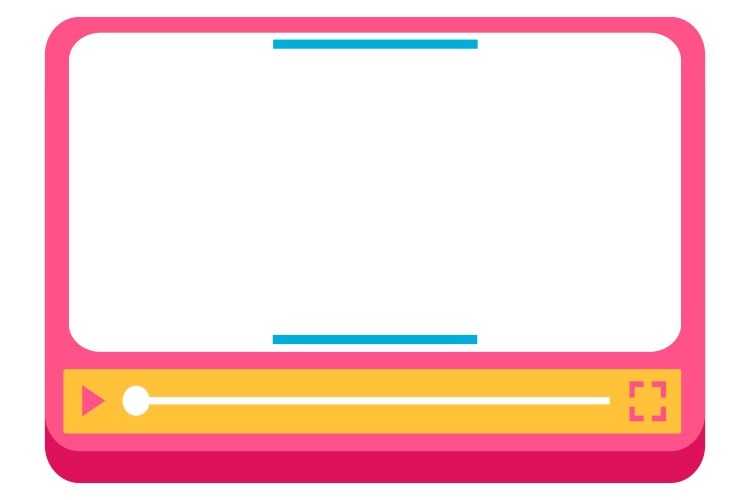 Video frame sticker template design Royalty Free Vector