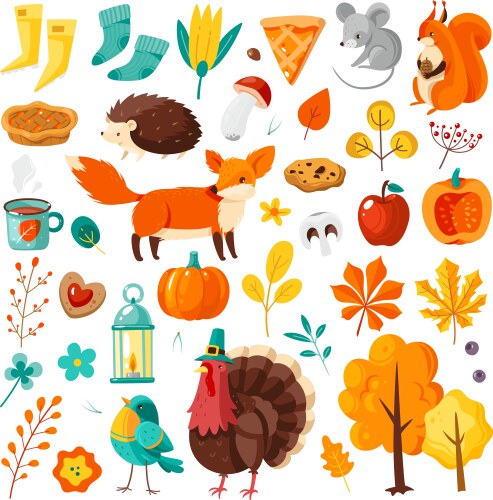 Set of animals in cartoon style Royalty Free Vector Image