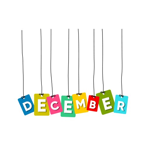 December Word Vector Images (over 6,000)