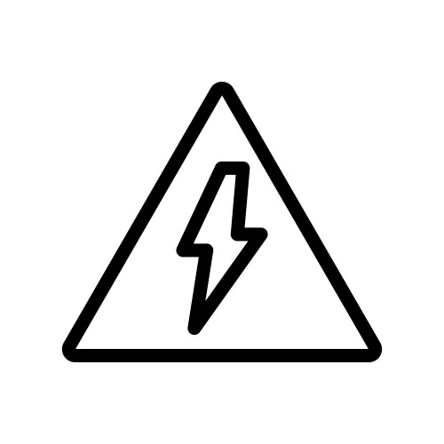 High voltage sign icon logo outline Royalty Free Vector