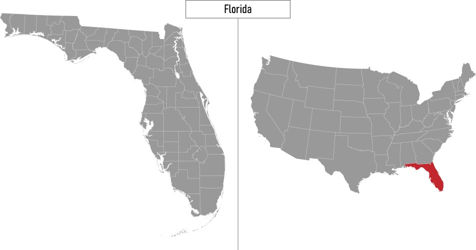 United states and mexico political map Royalty Free Vector