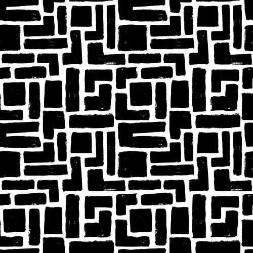 Wavy and swirled brush strokes seamless pattern Vector Image
