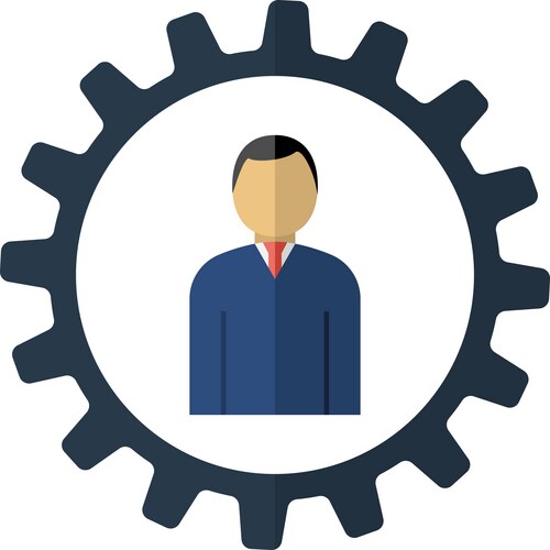 Trust teamwork icon simple partnership Royalty Free Vector