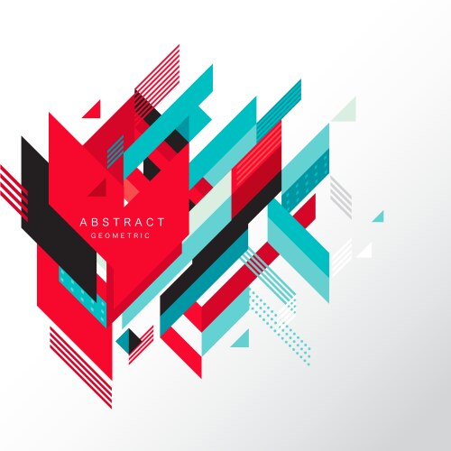 Abstract geometric motion shapes Royalty Free Vector Image