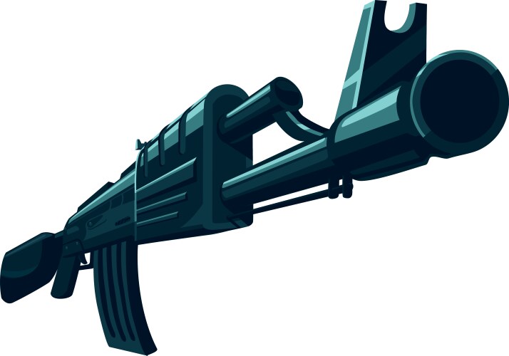 Automatic weapon machine gun bullets Royalty Free Vector