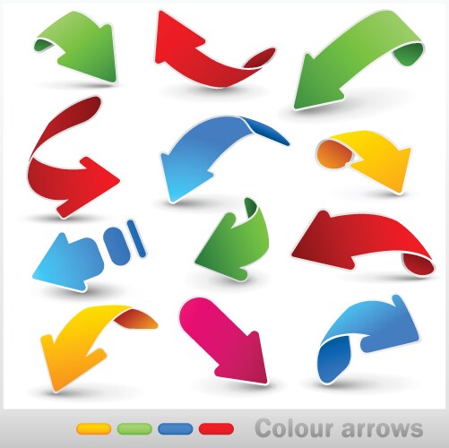 Blue arrows Royalty Free Vector Image - VectorStock