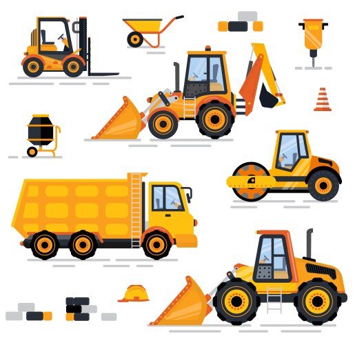 Set of construction equipment for your design Vector Image