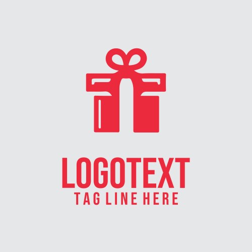 Gift box logo Royalty Free Vector Image - VectorStock