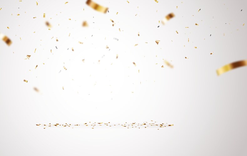 Party background gold confetti isolated Royalty Free Vector