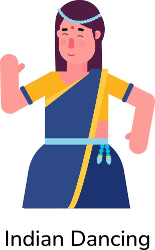 Indian dancing Royalty Free Vector Image - VectorStock