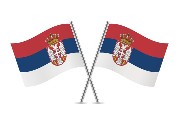 Serbian cross national symbol of serbia Royalty Free Vector