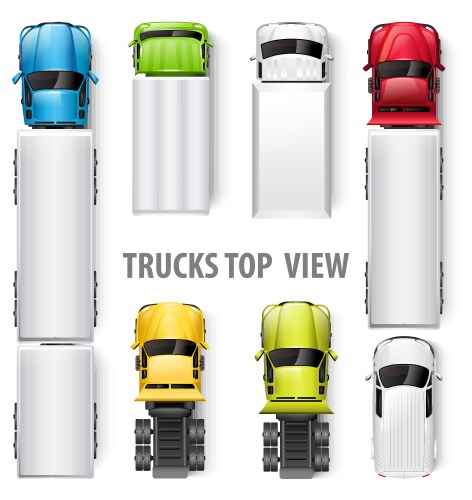 Topview of the vehicles Royalty Free Vector Image