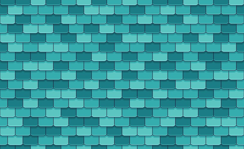 Cartoon blue roof tiles seamless background Vector Image