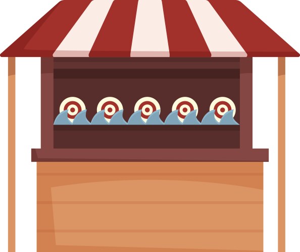 Cartoon shooting range booth Royalty Free Vector Image