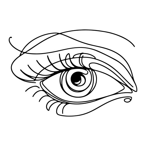Continuous Line Eye Vector Images (over 3,600)