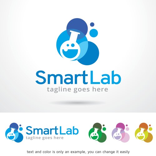 Abstract art studio logo template Royalty Free Vector Image