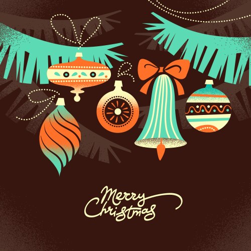 Retro christmas background Royalty Free Vector Image