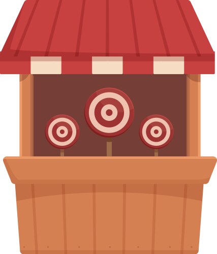 Cartoon shooting range booth Royalty Free Vector Image