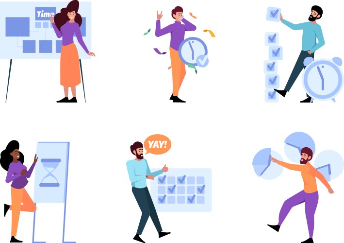 Work organization task management people Vector Image