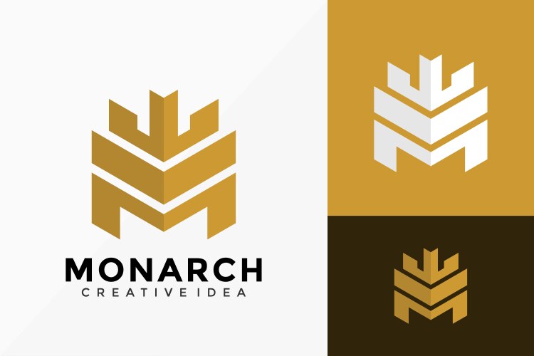 Logo monarch Royalty Free Vector Image - VectorStock